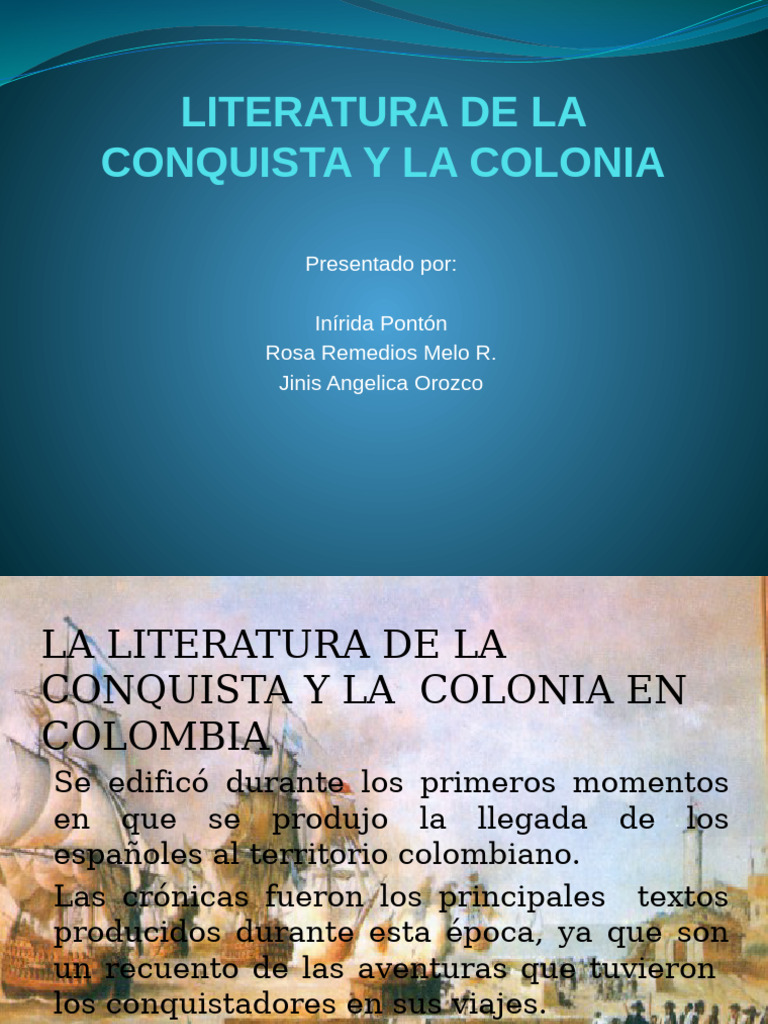 Literatura de La Conquista y La Colonia | PDF