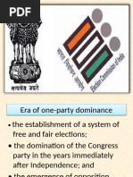 Era of One Party Dominance... Class 12th Political Science | PDF