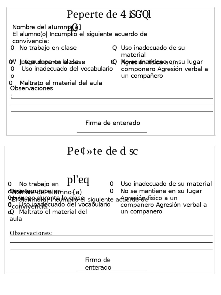 Reporte de Disciplina | PDF