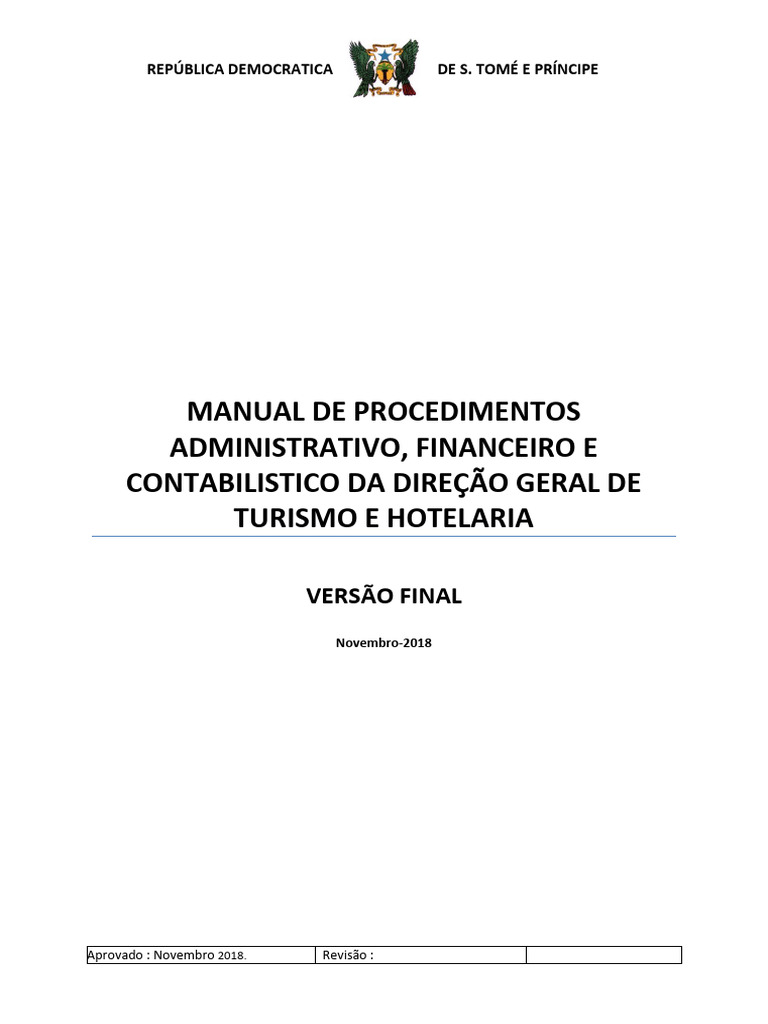 Manual de Procedimentos DGTH - Final | PDF | Turismo | Contabilidade