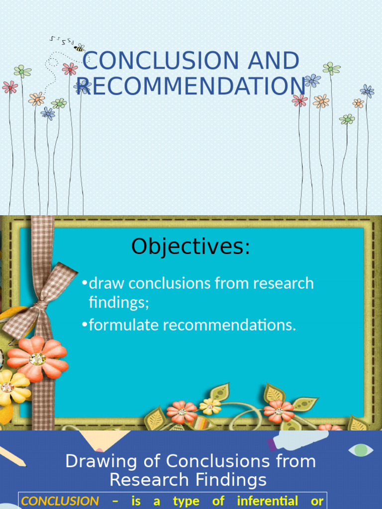 Lesson 12 Conclusion and Recommendation | PDF | Experience | Knowledge
