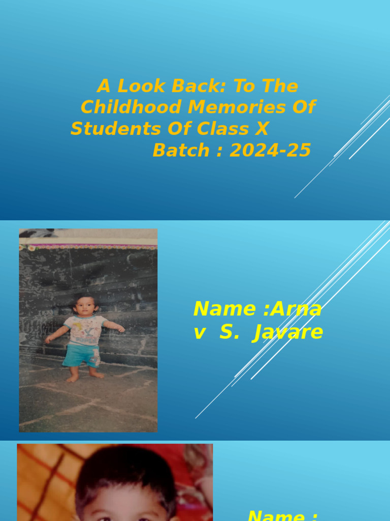 Class 10 Childhood Photos | PDF