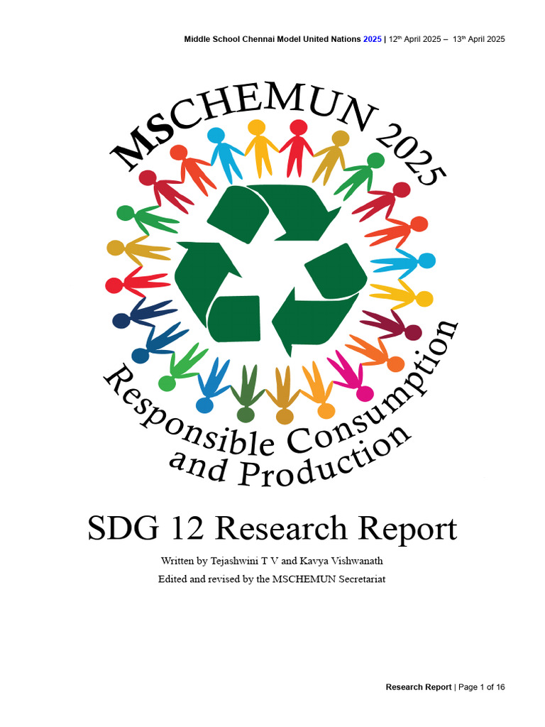 Combating Food Waste: MSCHEMUN 2025 | PDF | Food Security | Food And ...