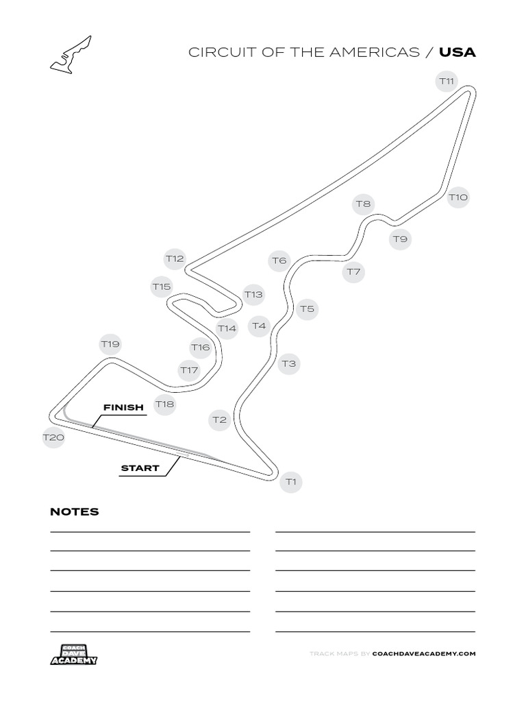 COTA Track Map and Outline Overview | PDF