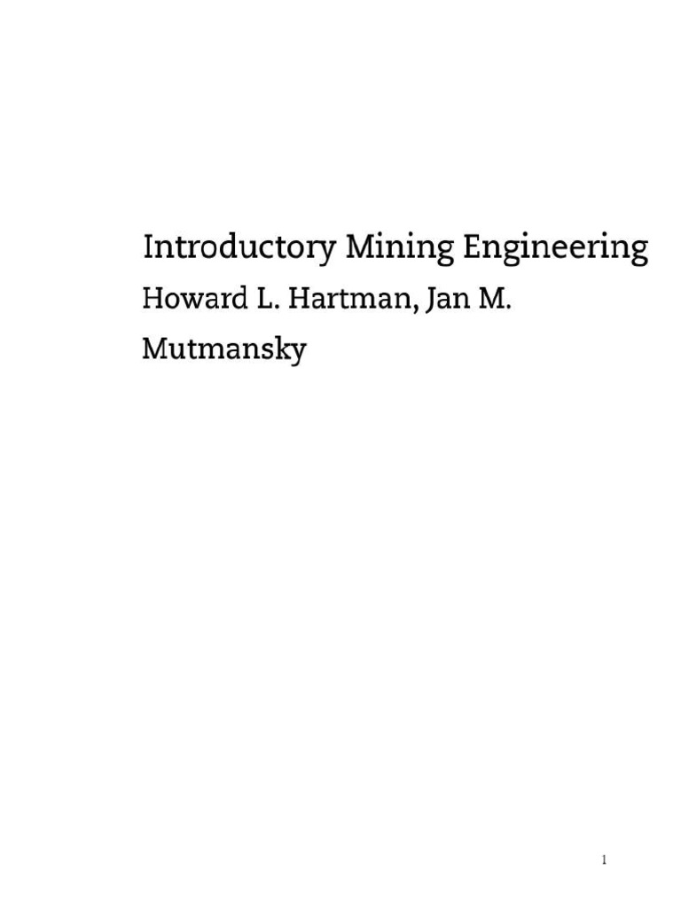Introductory Mining Engineering - Compressed | PDF | Mining | Minerals