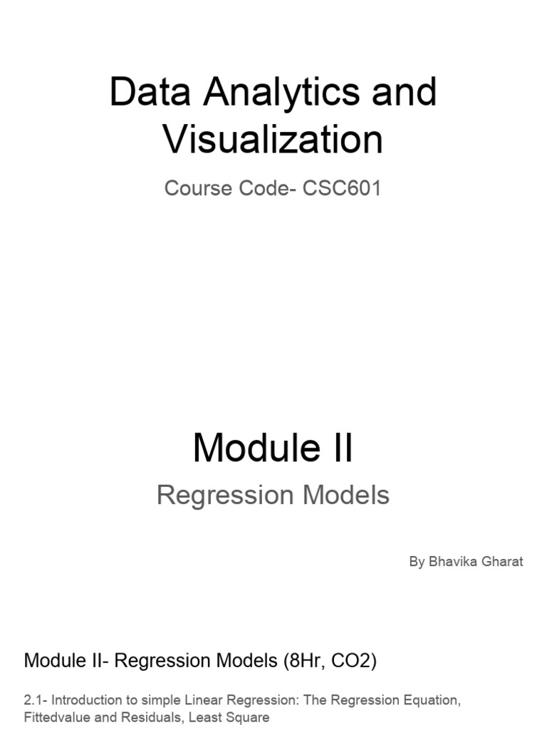 m2 Data analytic and visualization | PDF | Logistic Regression | Regression Analysis