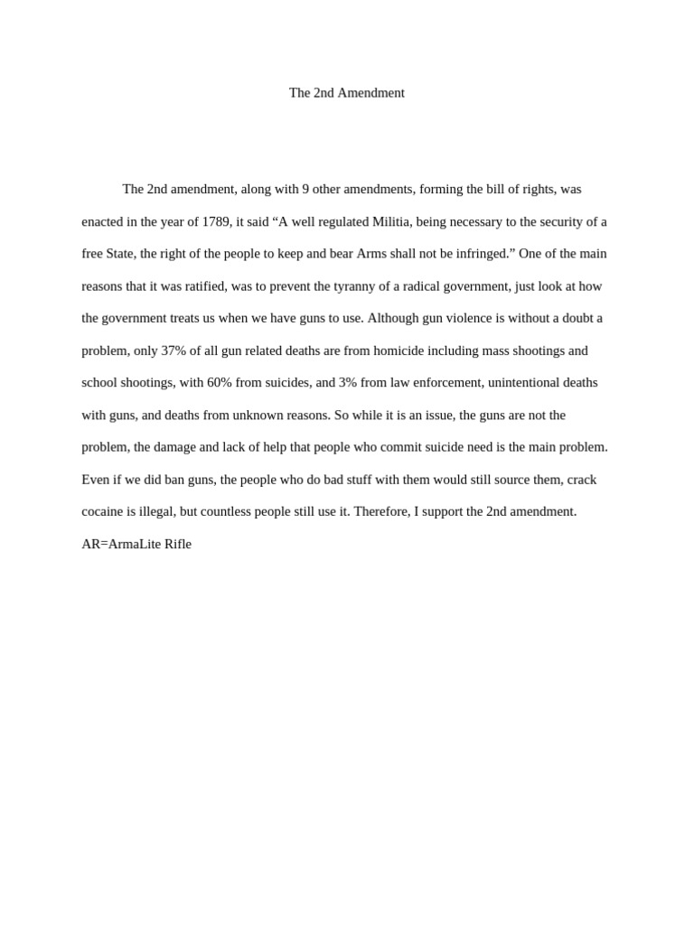 The 2nd Amendment | PDF