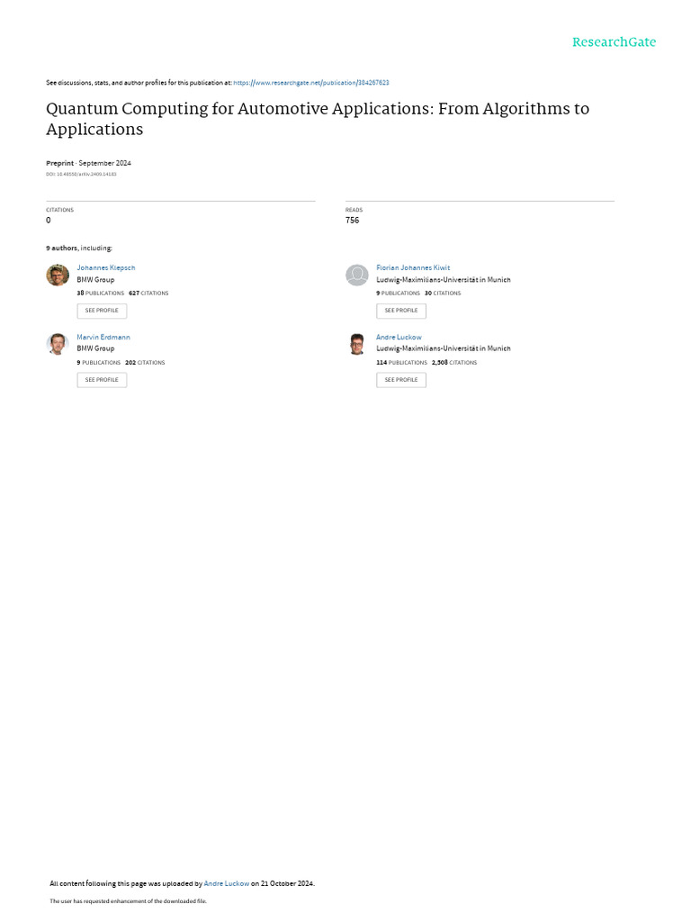 Elsevier Book Quantum Applications 20241 | PDF | Quantum Computing | Applied Mathematics