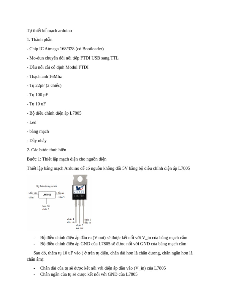 Tự thiết kế mạch arduino | PDF