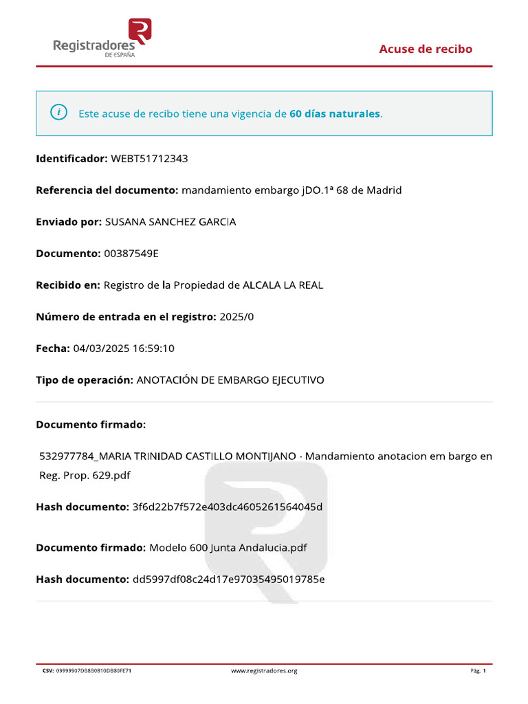 Acuse de Recibo | PDF
