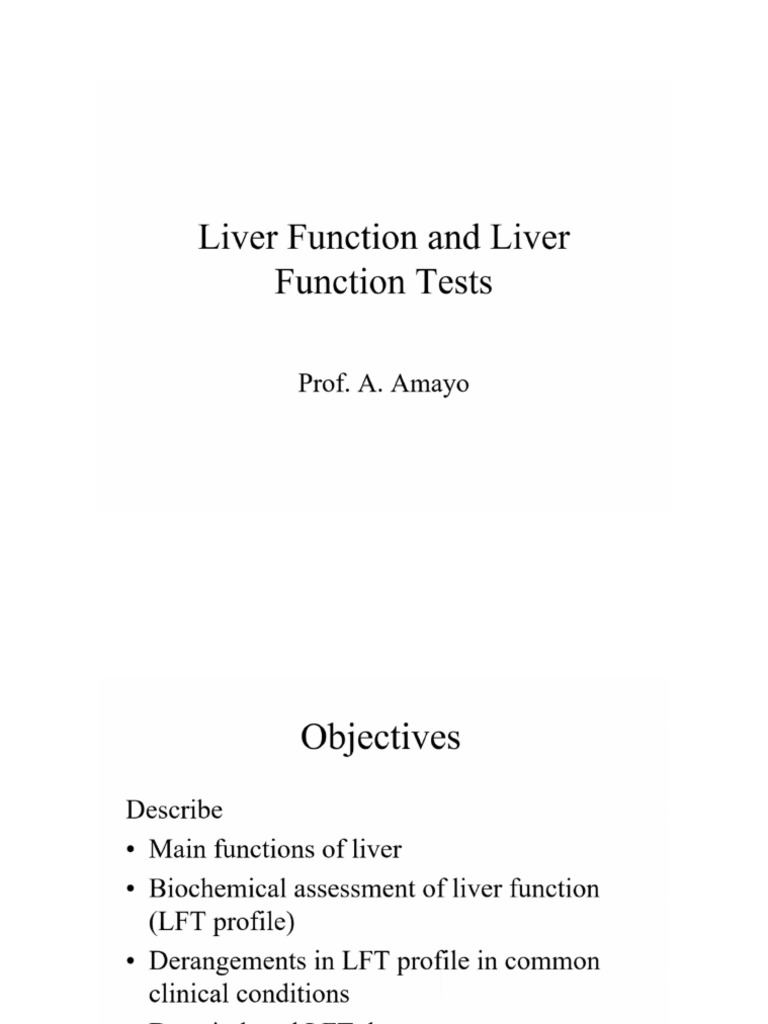Liver Function & LFT's | PDF