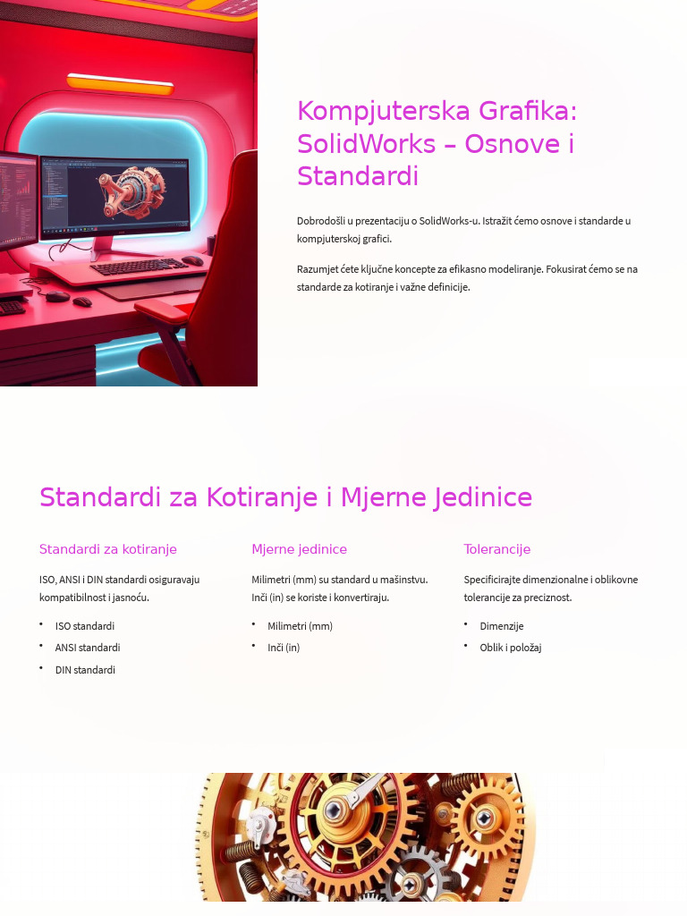 Kompjuterska Grafika SolidWorks Osnove I Standardi | PDF