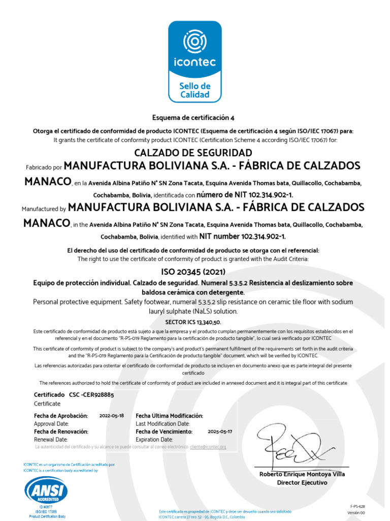 Cer928885 Iso 20345 (2021) | PDF