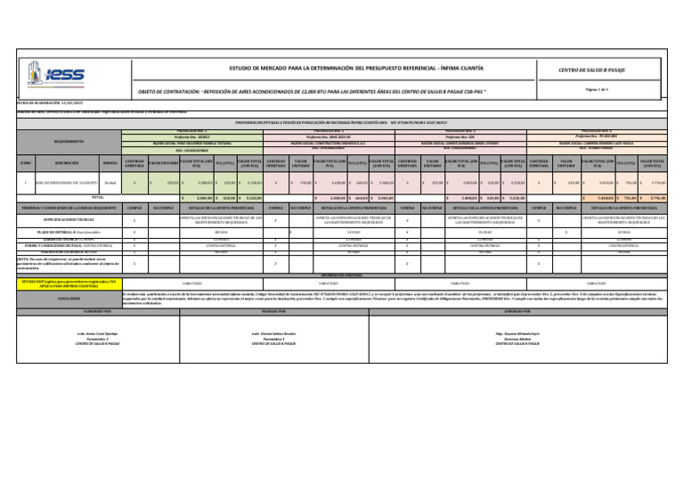 1.GAD-P03-S01-F05 Estudio de Mercado - Infima Cuantia | PDF