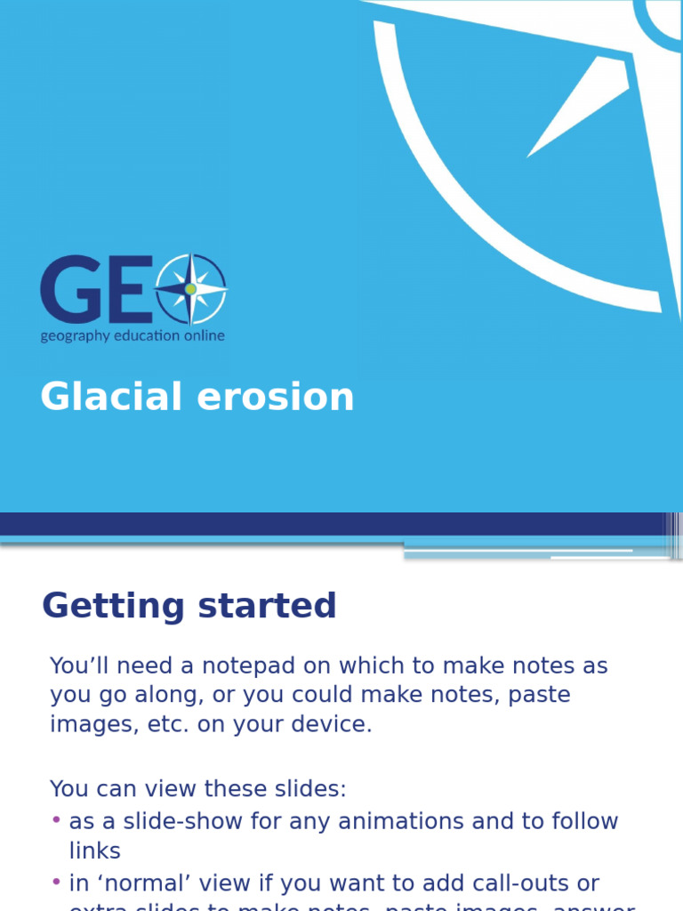 GA GEO GCSE Glacial Erosion Final | PDF | Glacier | Erosion
