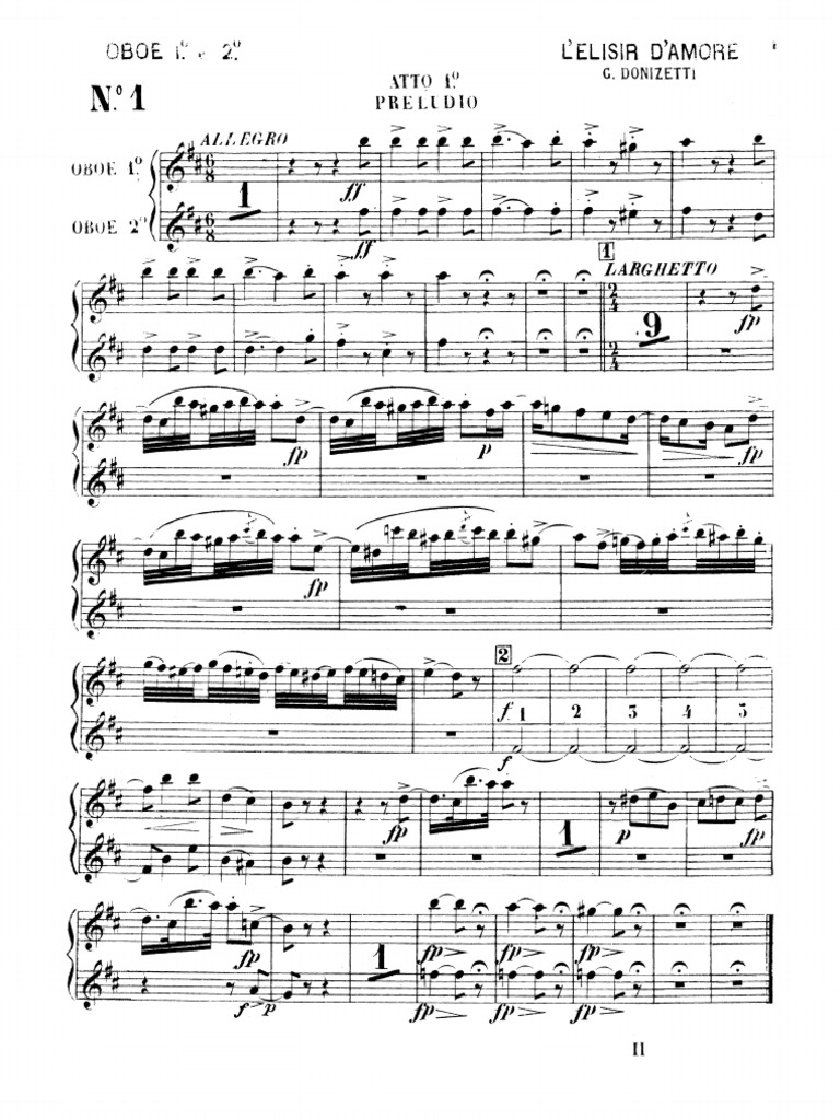 Oboes - Donizetti | PDF
