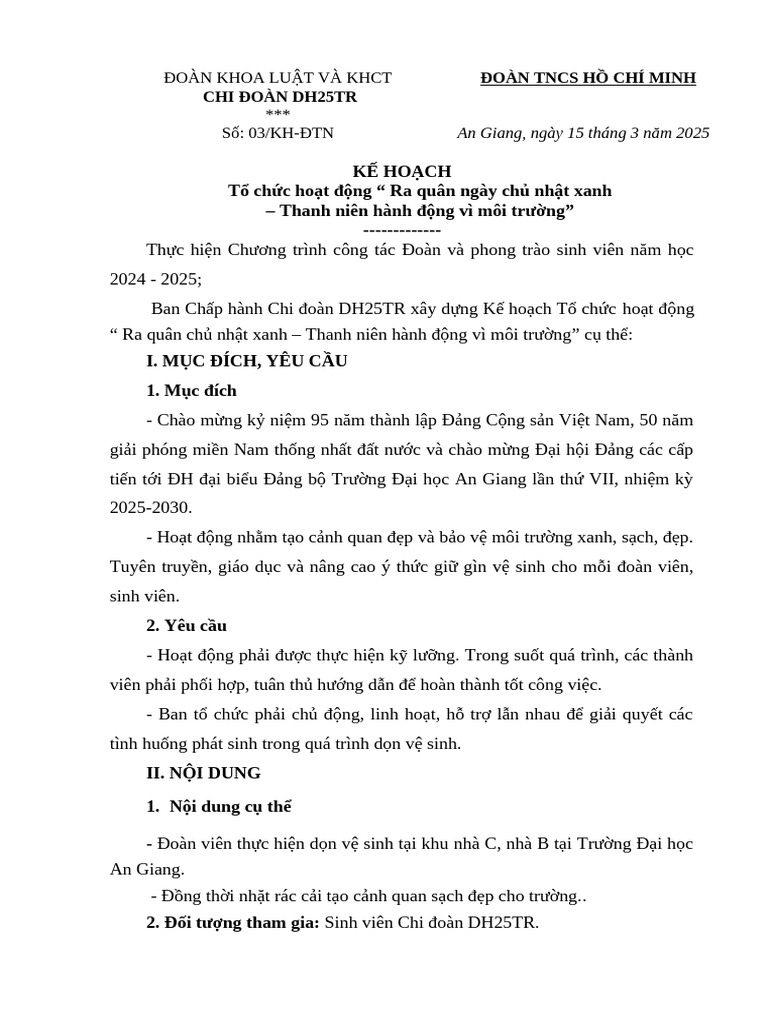 KH03-ĐTN. CNX TRƯỜNG ĐHAG | PDF