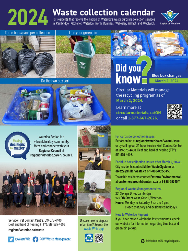 Waste Collection Calendar 2024 - Access | PDF | Municipal Solid Waste ...