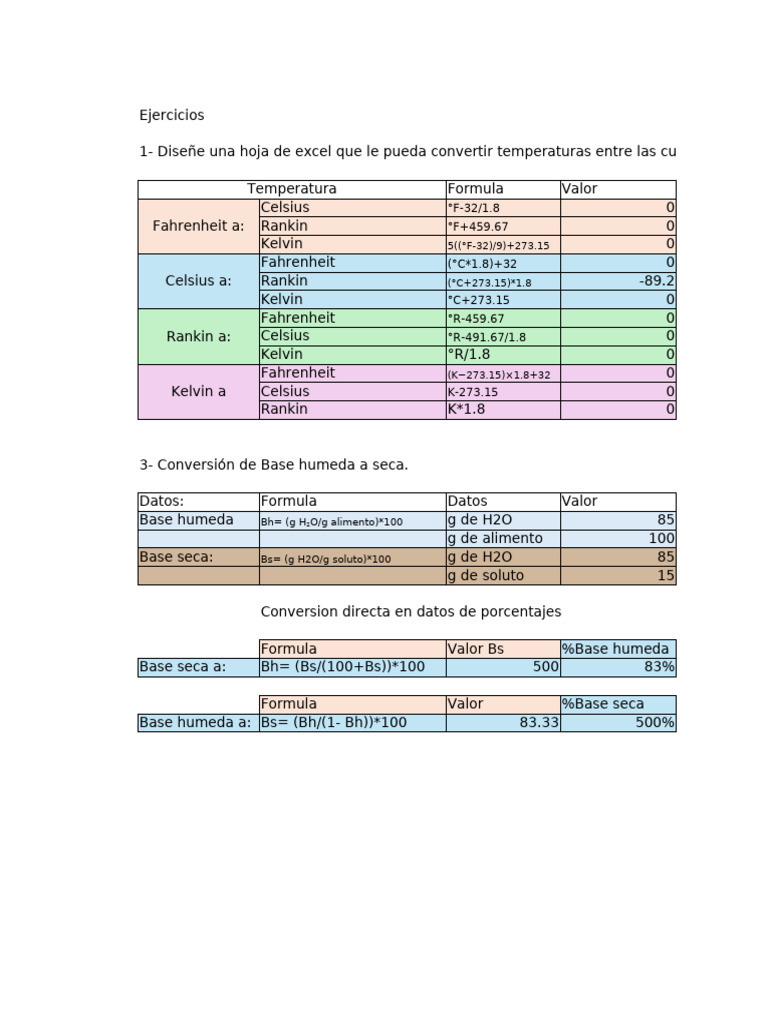 Conversión de Temperaturas y Bases | PDF | Fahrenheit | Celsius