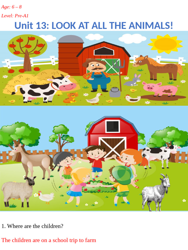 Farm Animals School Trip Activities | PDF