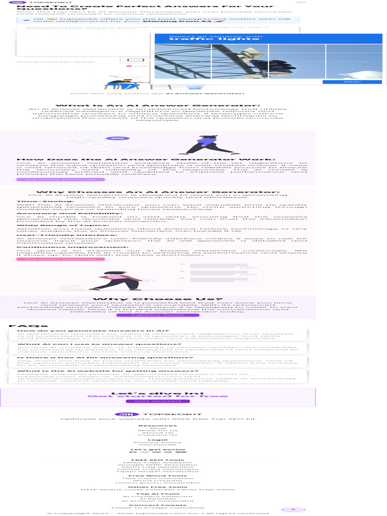 Free AI Answer Generator Tool - Top SEO Kit | PDF | Artificial ...