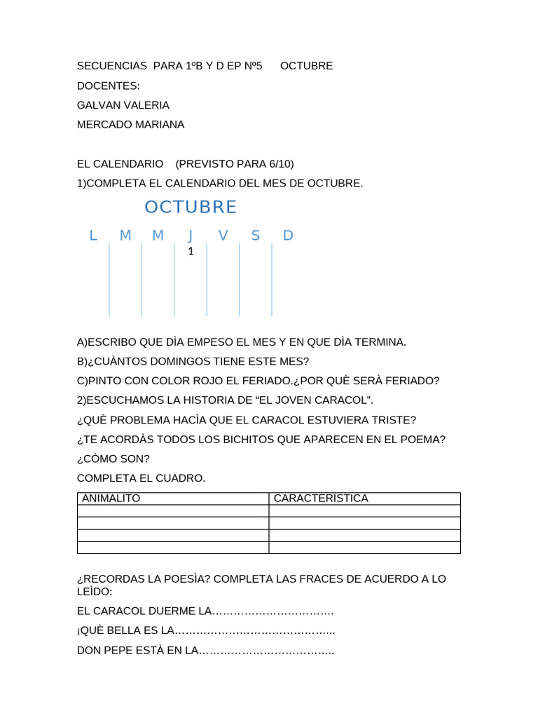 Secuencias Octubre Primero | PDF | Astronomía | Ciencia planetaria