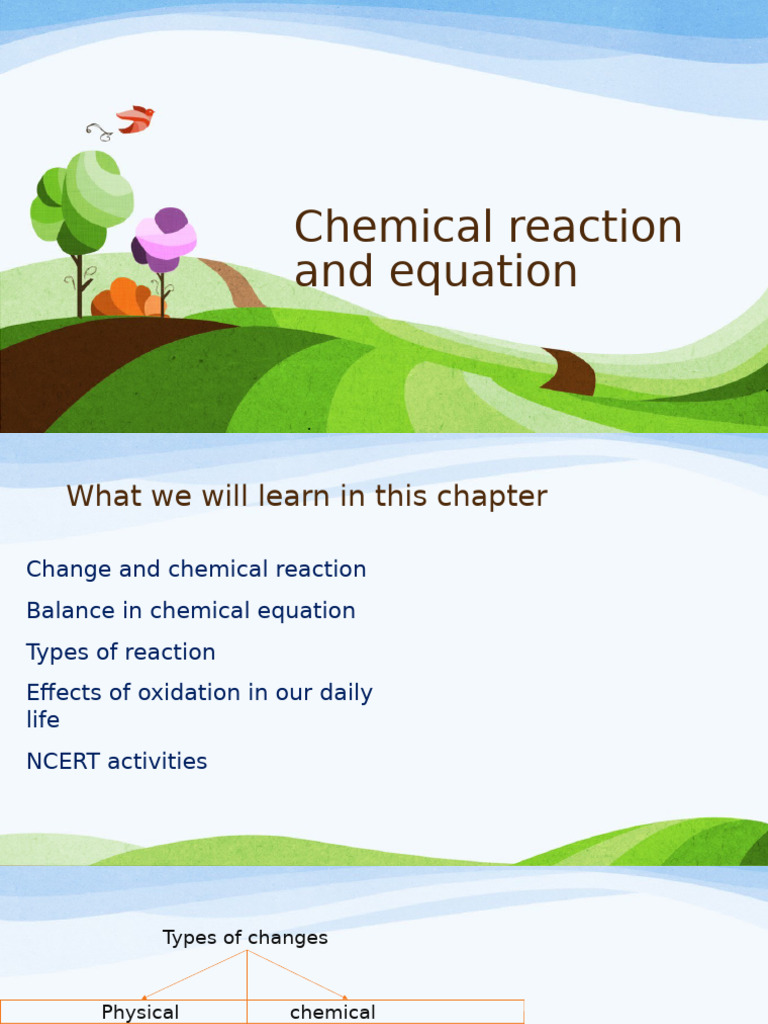 Chemical Reaction and Equation | PDF | Chemical Reactions | Chemical ...