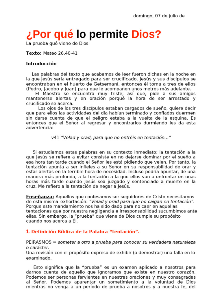 Pruebas y Tentaciones en la Fe Cristiana | PDF | Cristo (título) | Jesús