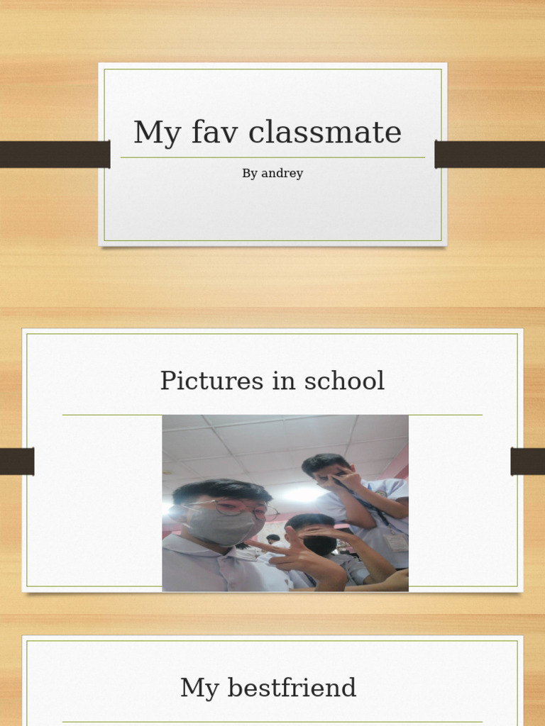My Fav Classmate: by Andrey | PDF