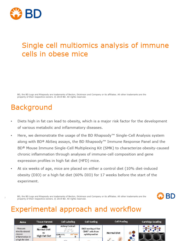 Single Cell Multiomics Analysis Immune Cells Obese Mice | PDF | Adipose ...