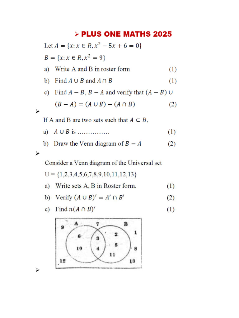 Plus One Maths 2025 Lal Brothers Media | PDF