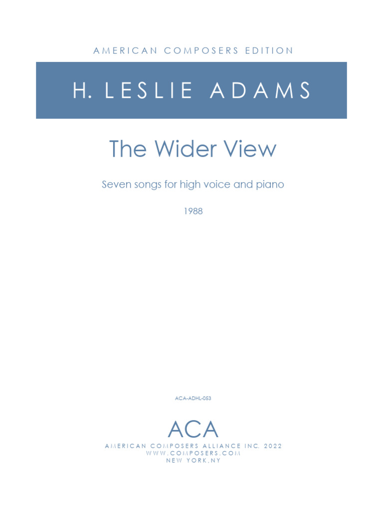Seven Songs for High Voice and Piano | PDF | Musicology