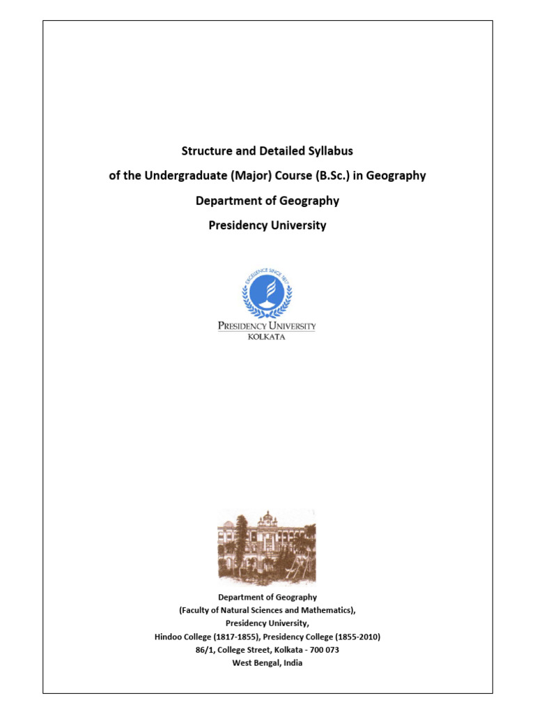 B.Sc. Geography Course Syllabus Overview | PDF | Plate Tectonics ...