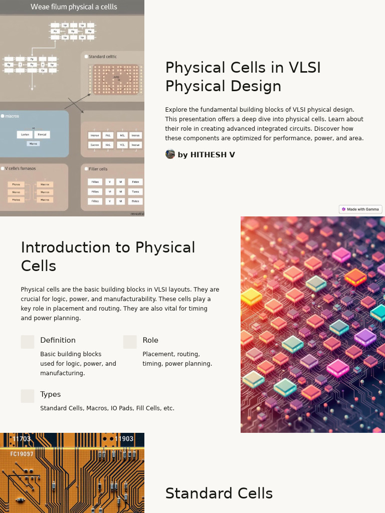 Physical Cells in VLSI Physical Design | PDF | Very Large Scale Integration | Electronic Circuits