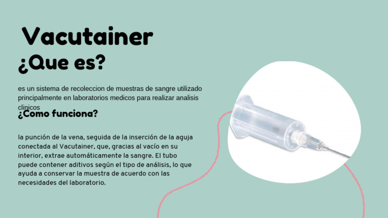 Dispositiva del vacutainer | PDF