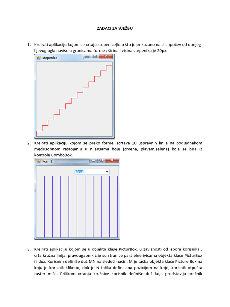 Zadaci Za Vježbu - Grafika | PDF