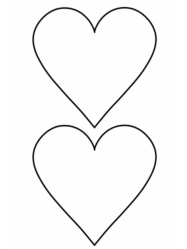 Heart Cut Out Templates Medium | PDF