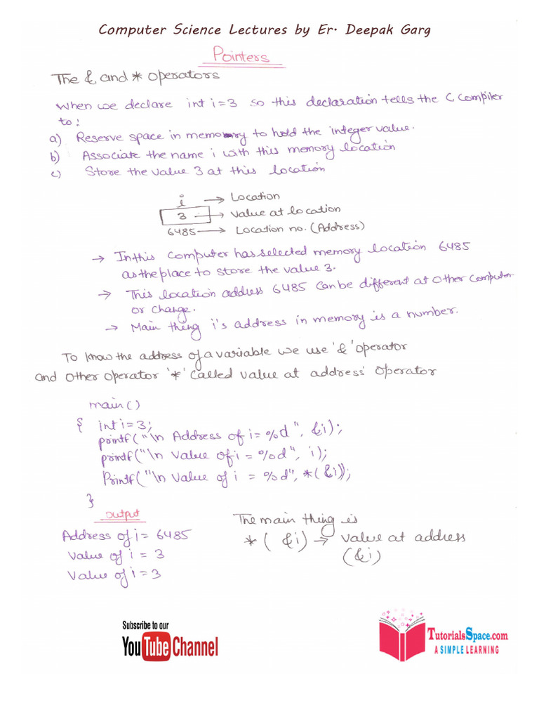 23- Pointers- Introduction- C Programming Language | PDF 23- Pointers- Introduction- C Programming Language | PDF