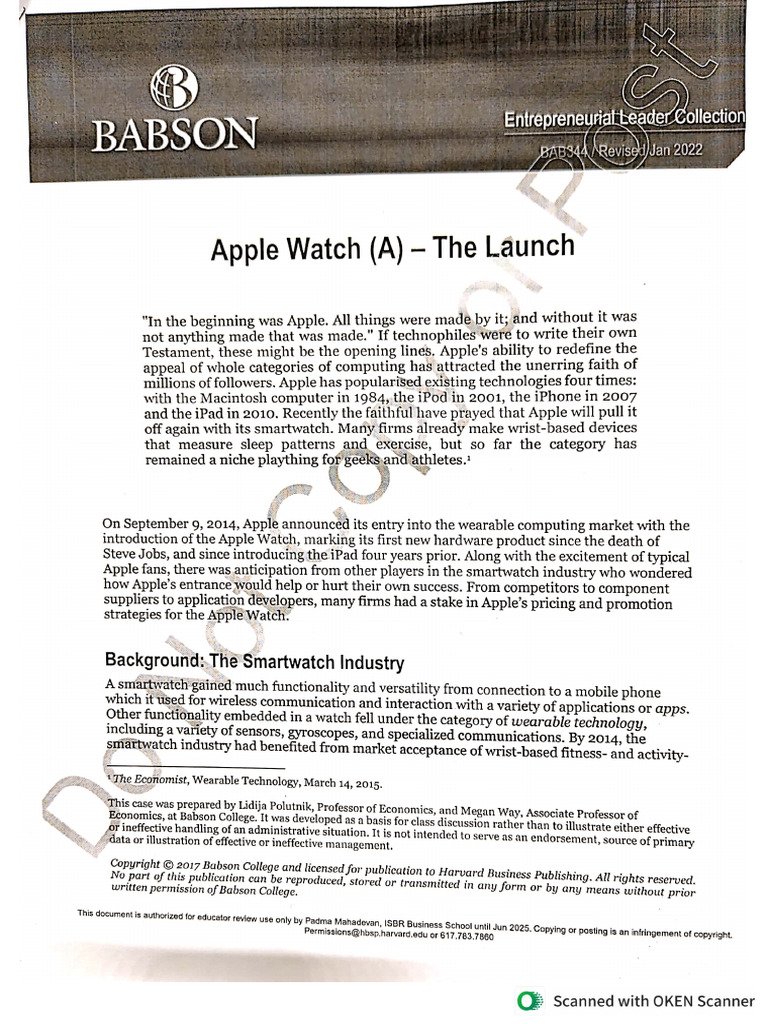 Apple Watch Case Study | PDF