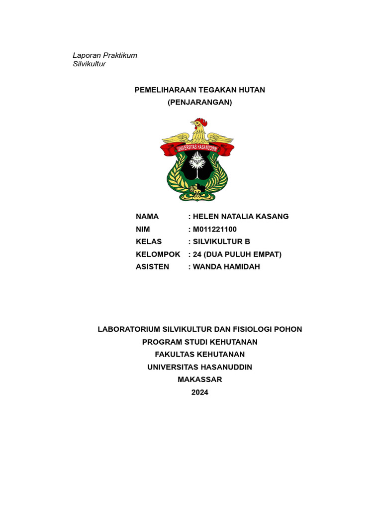 Pemeliharaan Tegakan Hutan: Penjarangan | PDF