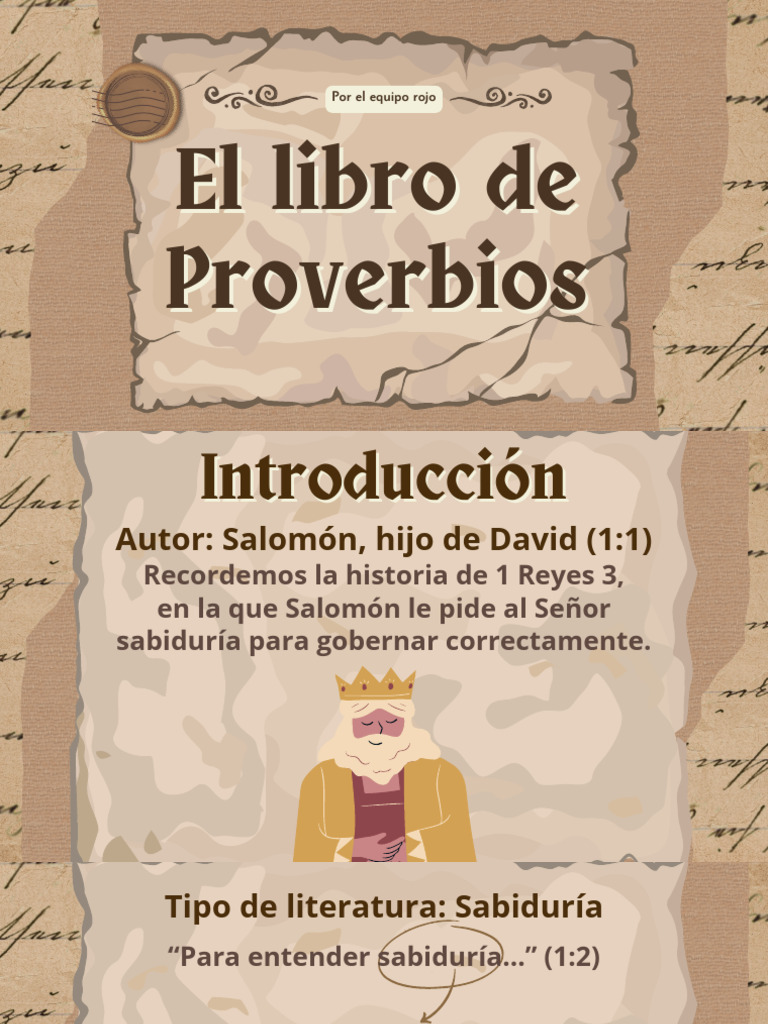 Sabiduría y enseñanzas de Proverbios | PDF | Libro de proverbios | Virtud