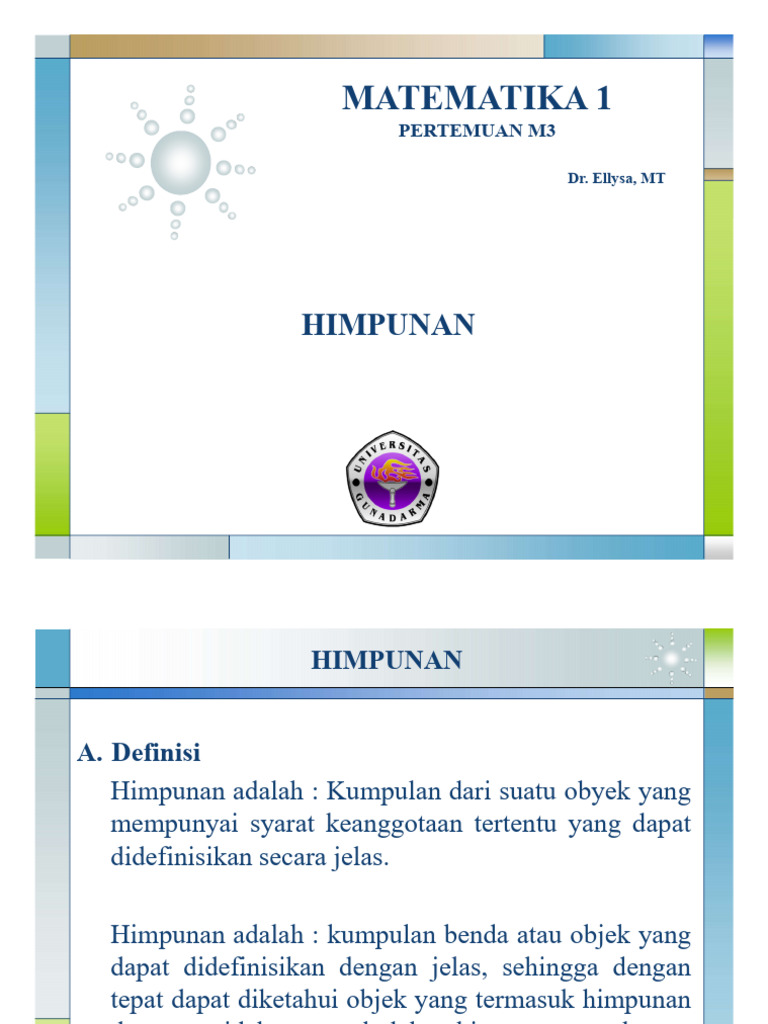 M3 - Matematika 1 - Ars | PDF