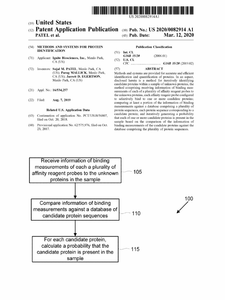 US20200082914A1 - Methods and Systems For Protein Identification | PDF ...