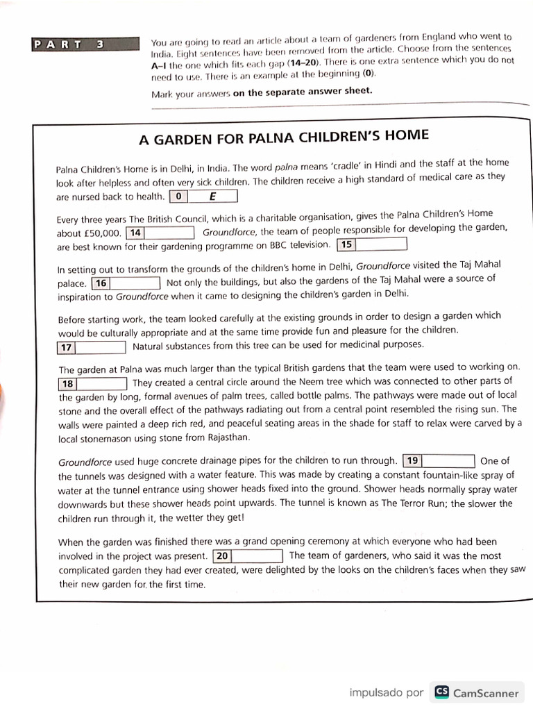 READING+OPEN CLOZE PRACTICE | PDF