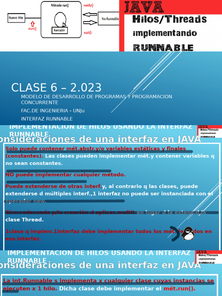 Implementación de Runnable en Java 8 | PDF | Java (lenguaje de programación) | Hilo (Computación)