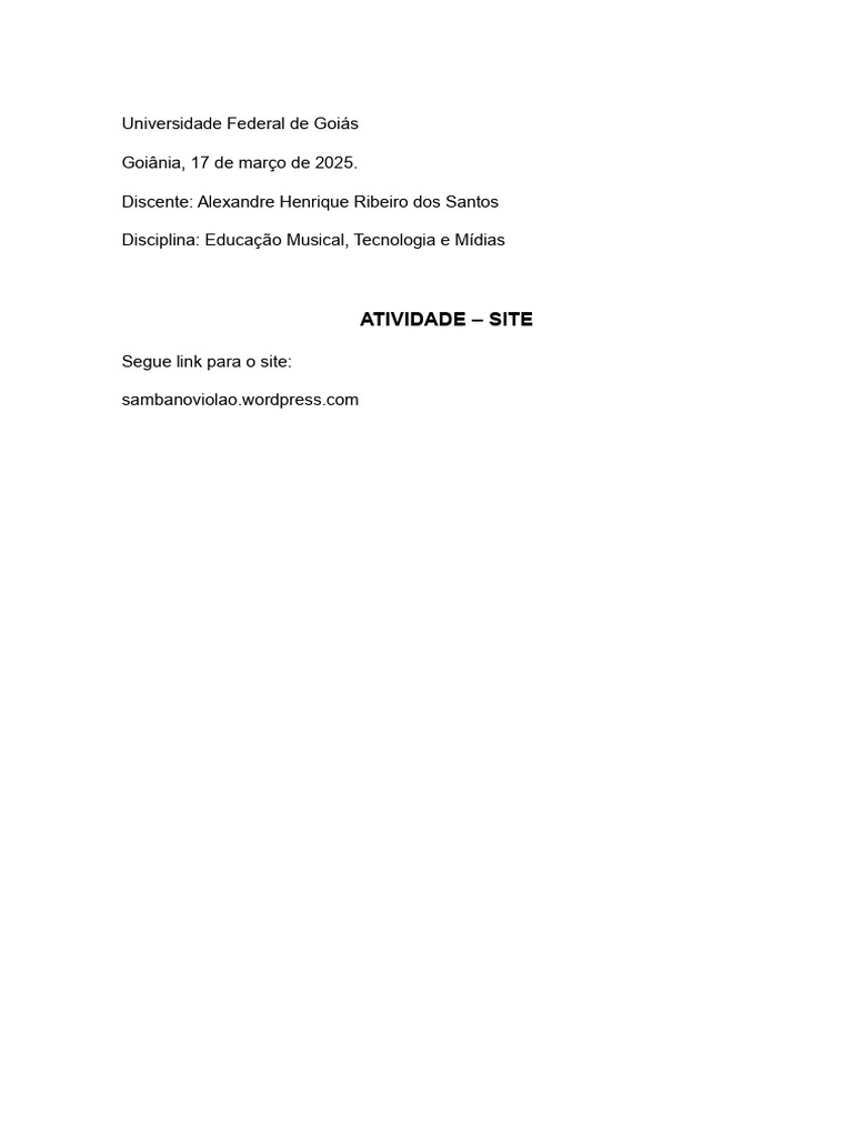 Atividade - Site | PDF