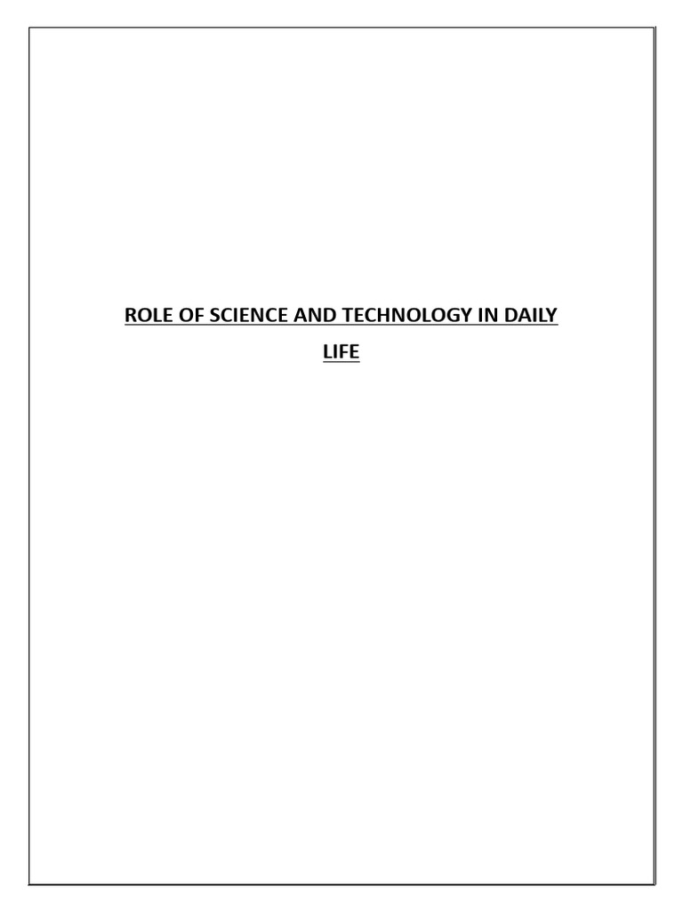 Science & Technology in Daily Life | PDF | Solar Power | Agriculture