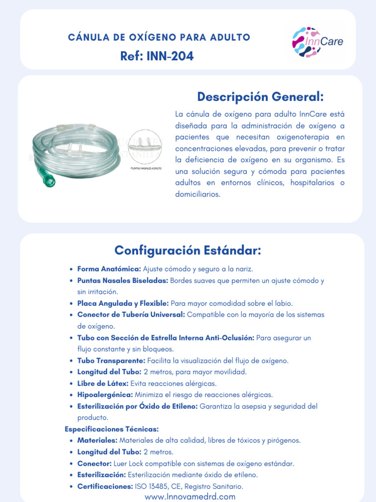 BR Canula | PDF | Oxígeno | Conector eléctrico