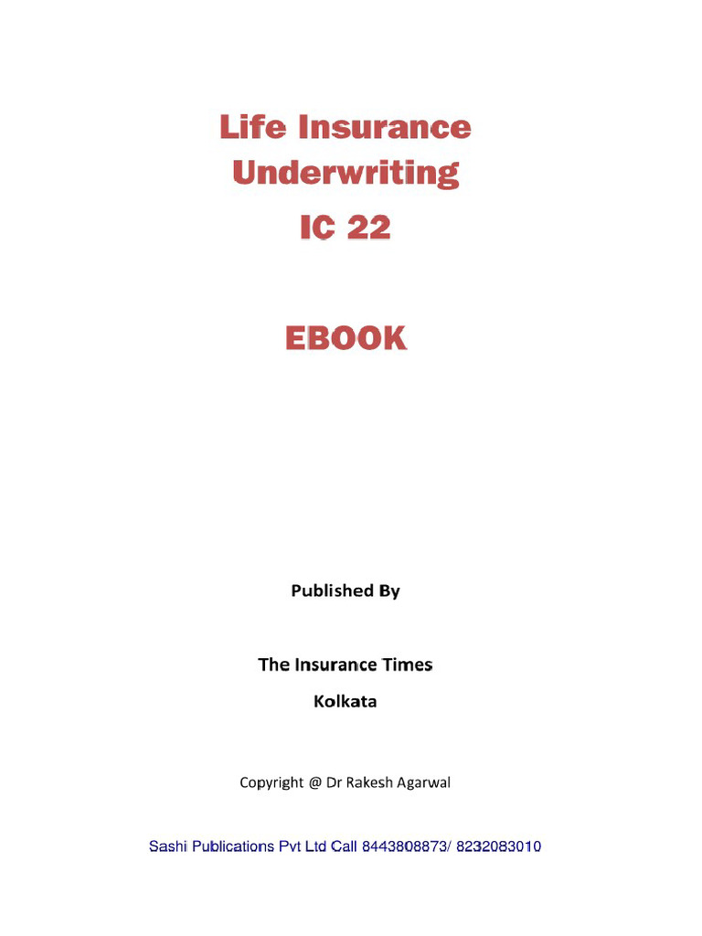 Life Insurance Underwriting IC 22 Ebook - Flip PDF - FlipBuilder | PDF