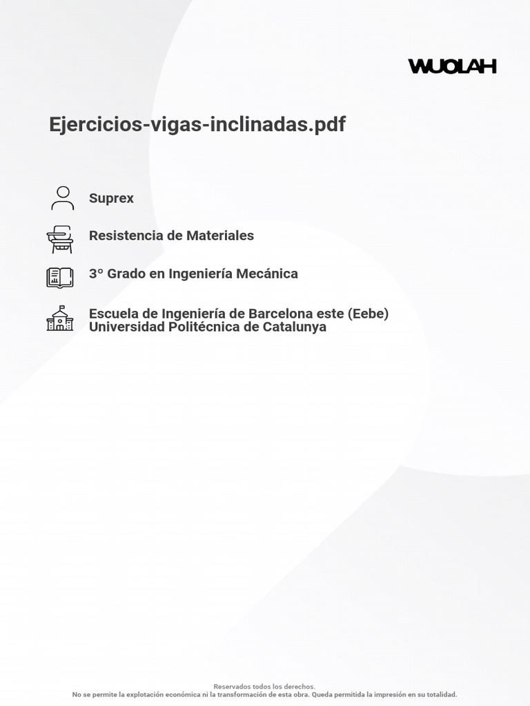 6 Ejercicios Vigas Inclinadas | PDF | Ingeniería mecánica | Física ...